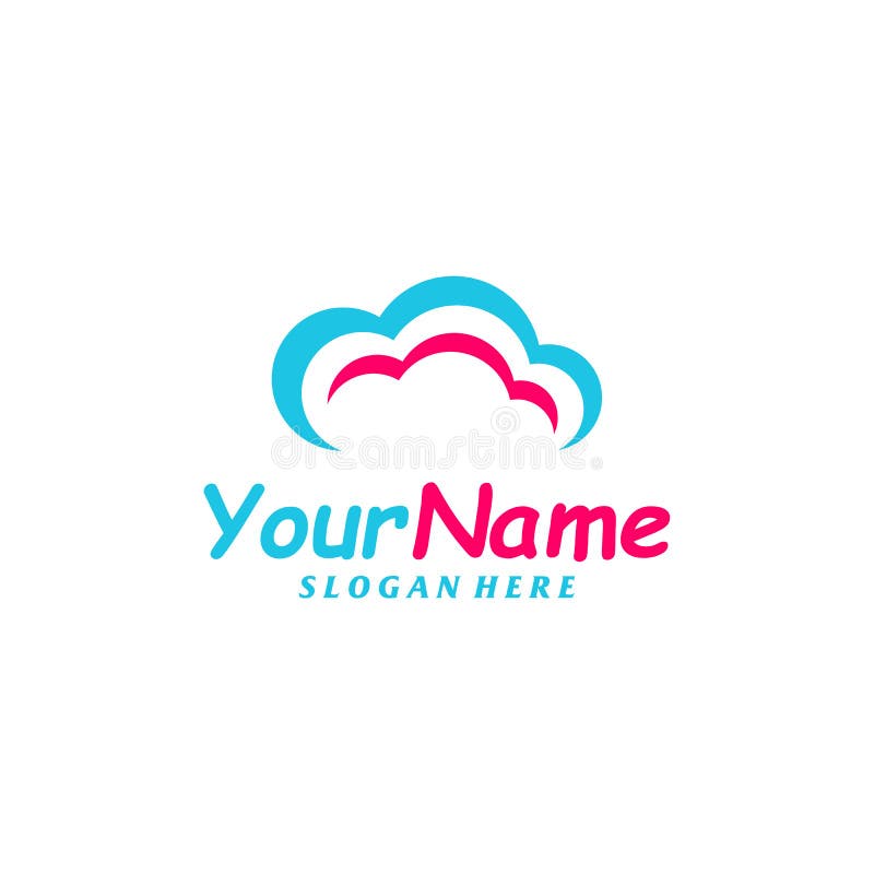Cloud Logo Design Template. Cloud Logo Concept Vector Stock ...