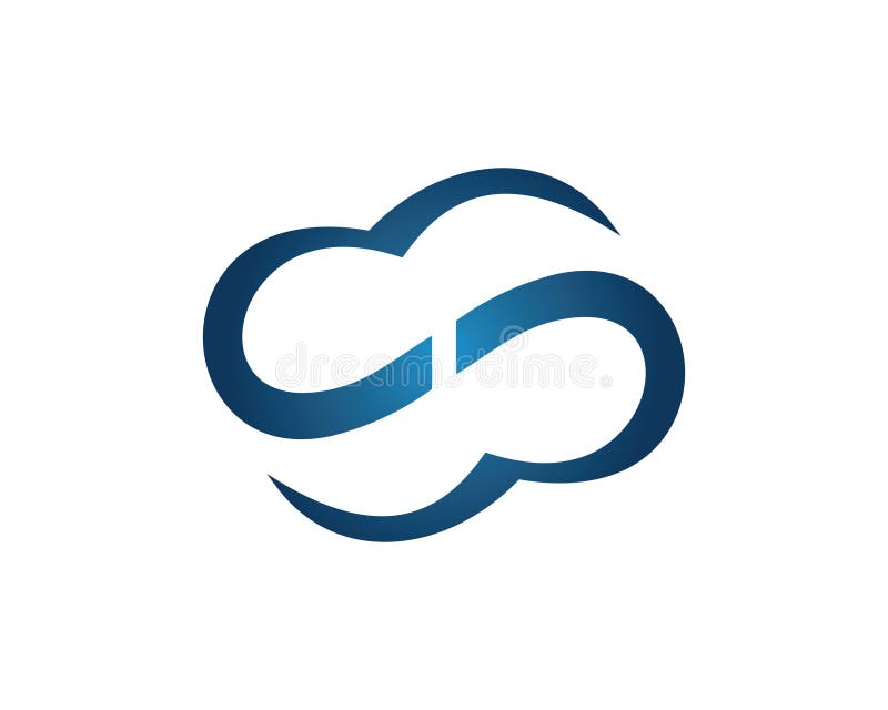 Cloud 4 logo icon template stock vector. Illustration of organ - 289803394