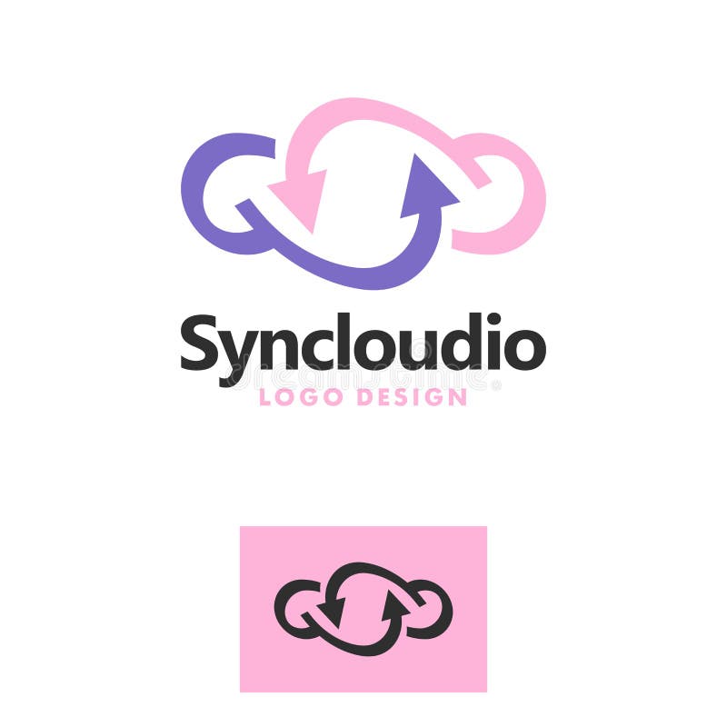Sync Logo Cloud Computing Clipart Stock Vector - Illustration of ...