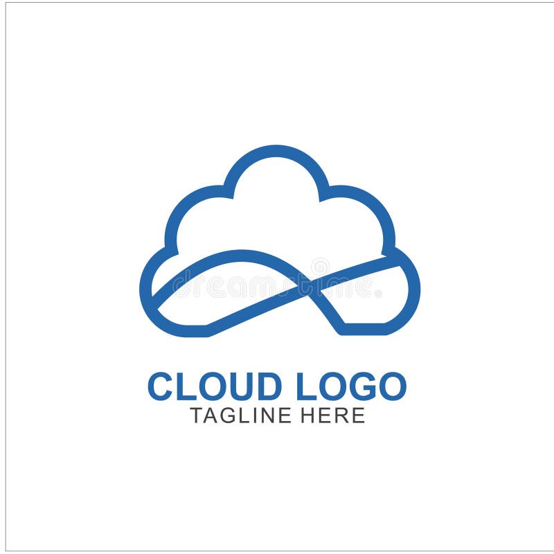 Cloud logo template Design stock vector. Illustration of data - 182207135