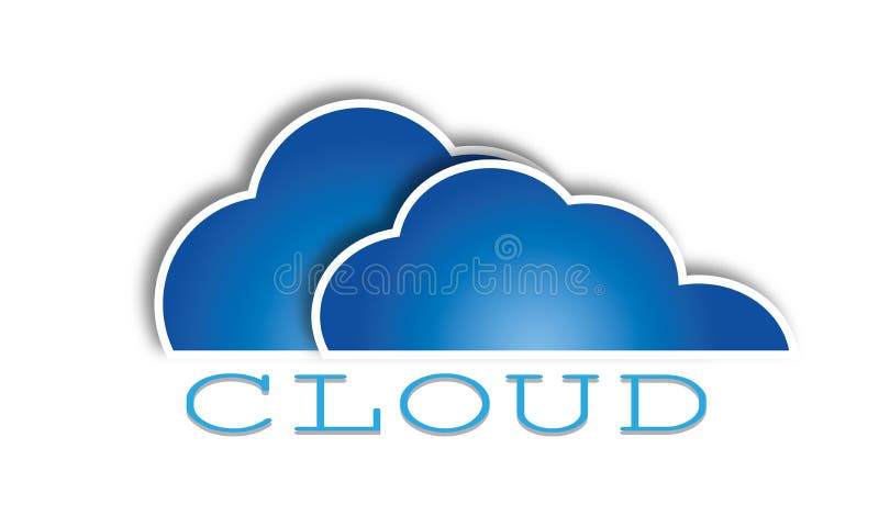 Blue Cloud Logo Template Vector Design Stock Vector - Illustration of ...