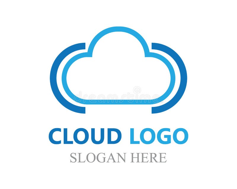 Cloud Logo Template stock vector. Illustration of landing - 136922891