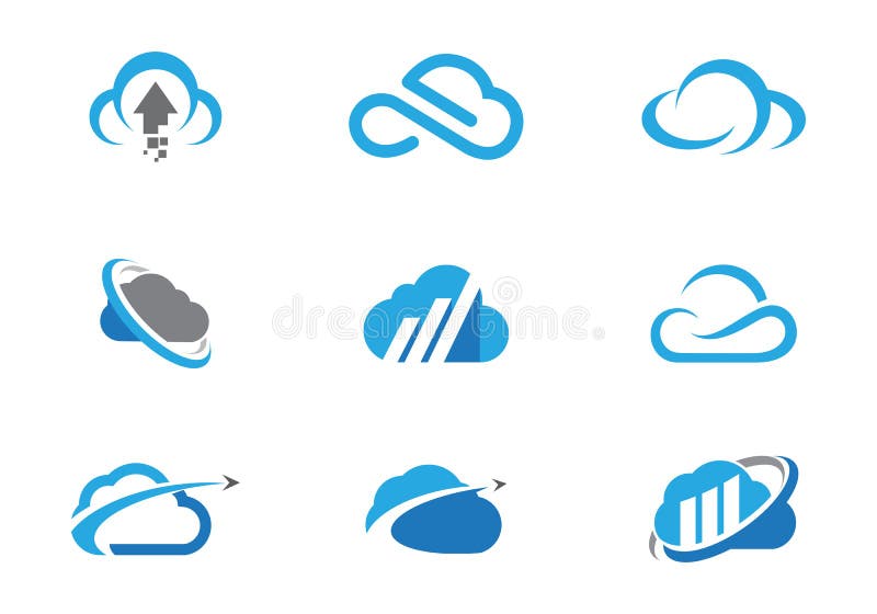 Cloud Logo Template stock vector. Illustration of logo - 80593493