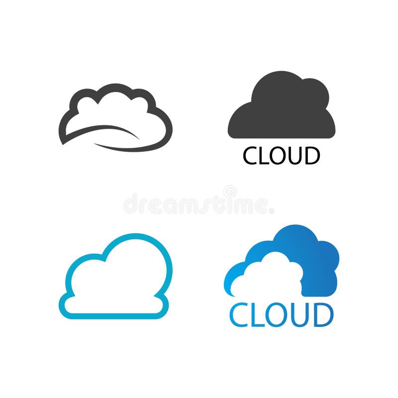 Cloud logo vector stock vector. Illustration of upload - 196980892