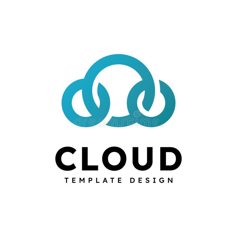 Cloud Logo Vector Design Template Stock Vector - Illustration of ...