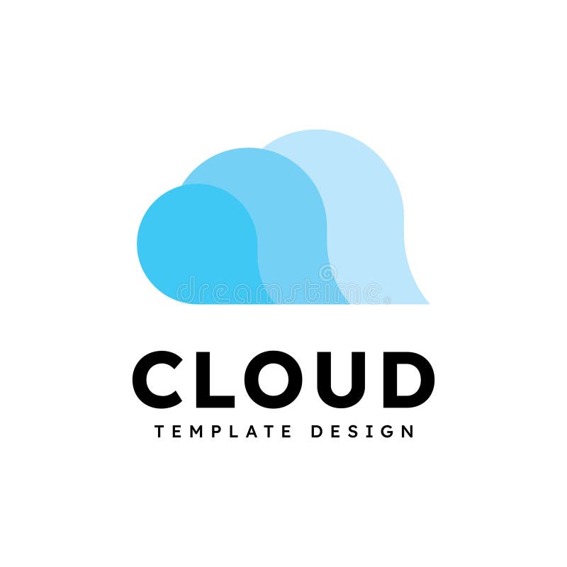 Cloud Logo Vector Design Template Stock Vector - Illustration of ...