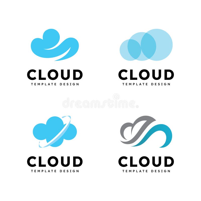Cloud Logo Vector Design Template Stock Vector - Illustration of ...