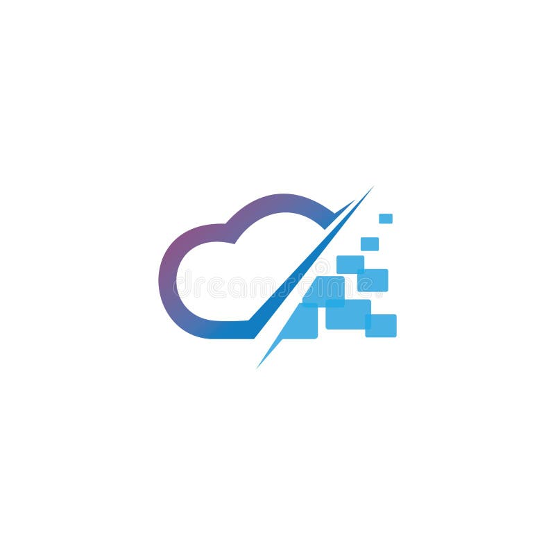 Cloud Logo Vector Design Template Stock Vector - Illustration of gear ...