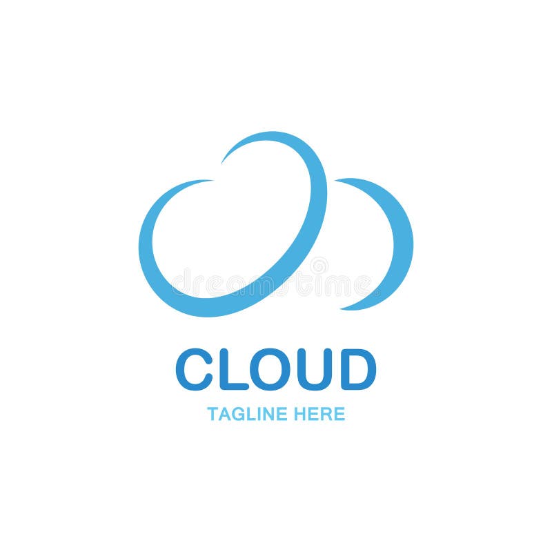 Cloud logo vector stock vector. Illustration of circuit - 152437217