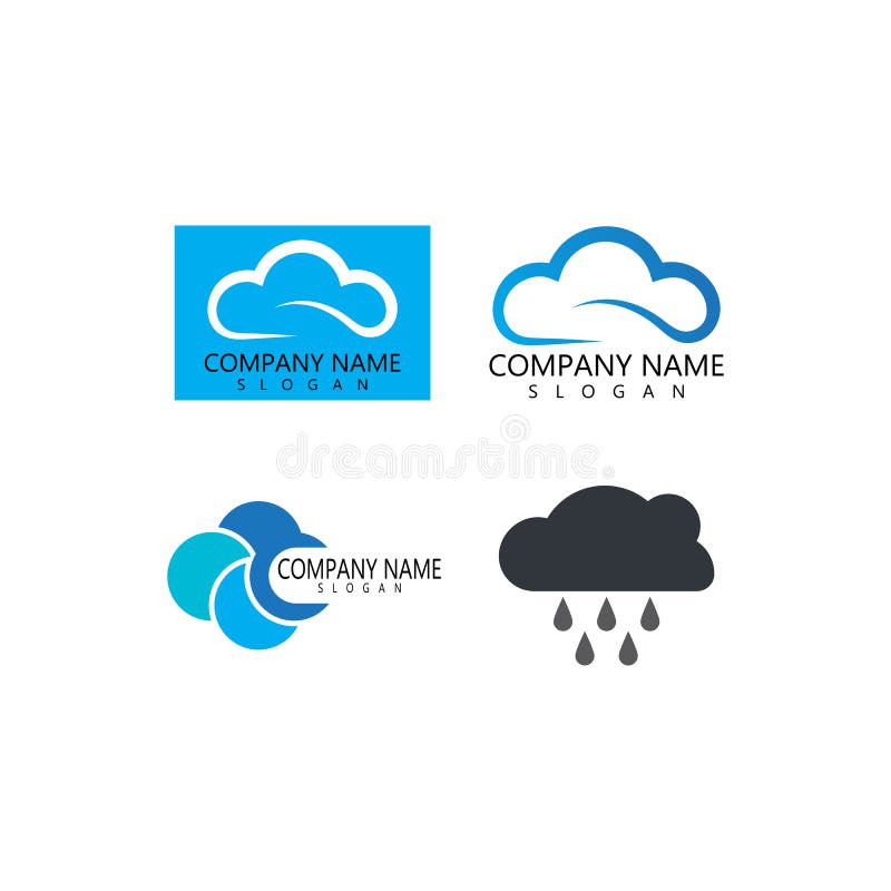 Cloud logo vector stock vector. Illustration of network - 182191868