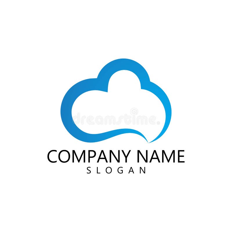 Cloud logo vector stock vector. Illustration of download - 193978896