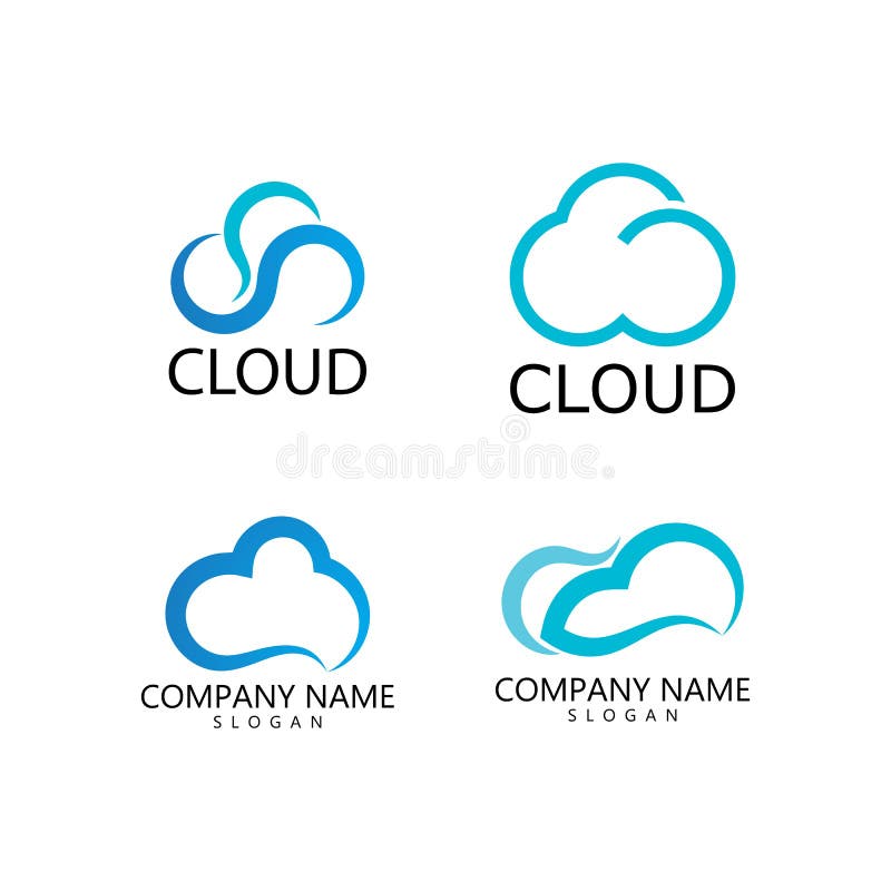 Cloud logo vector stock vector. Illustration of company - 193978918