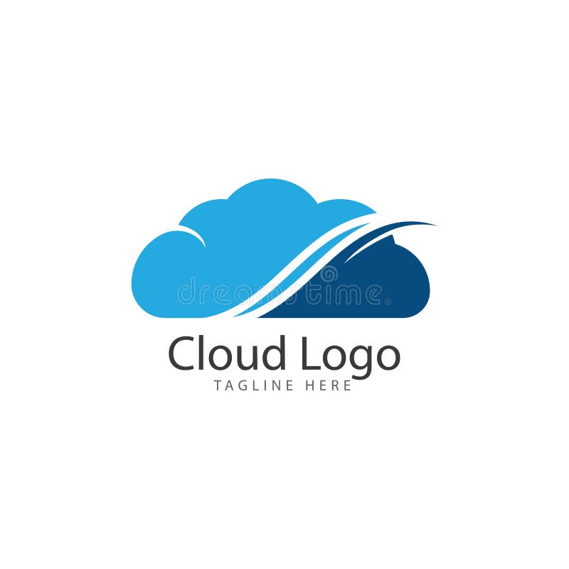 Cloud Logo Vector Icon Template. Stock Vector - Illustration of ...