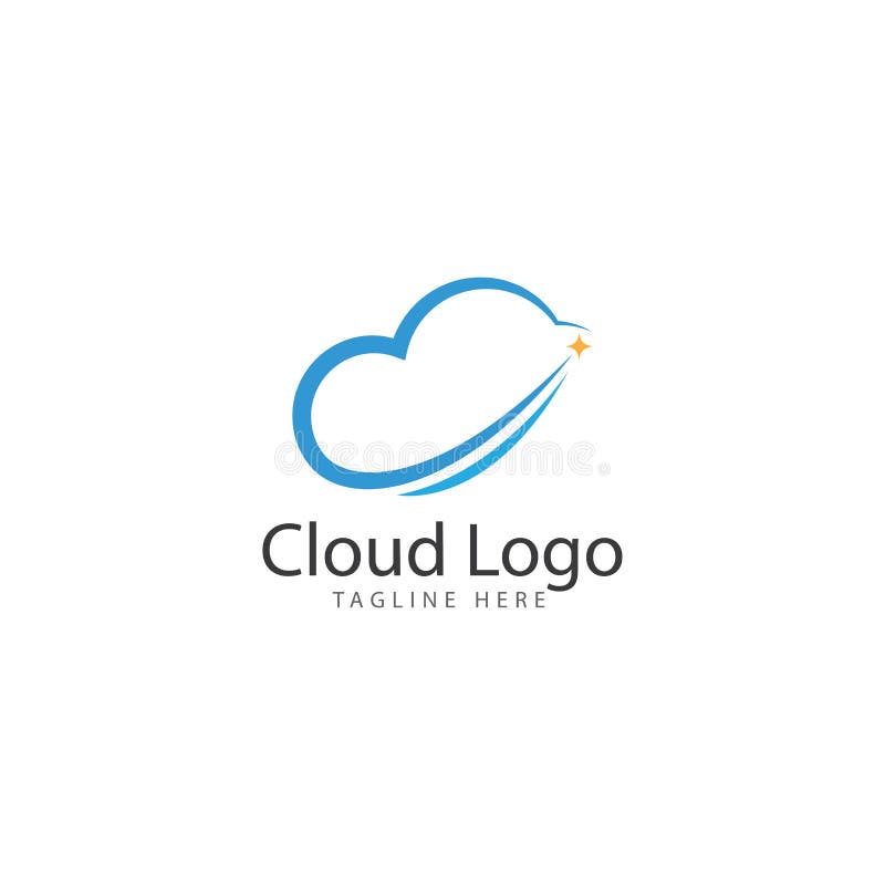 Cloud Logo Vector Icon Template. Stock Vector - Illustration of ...