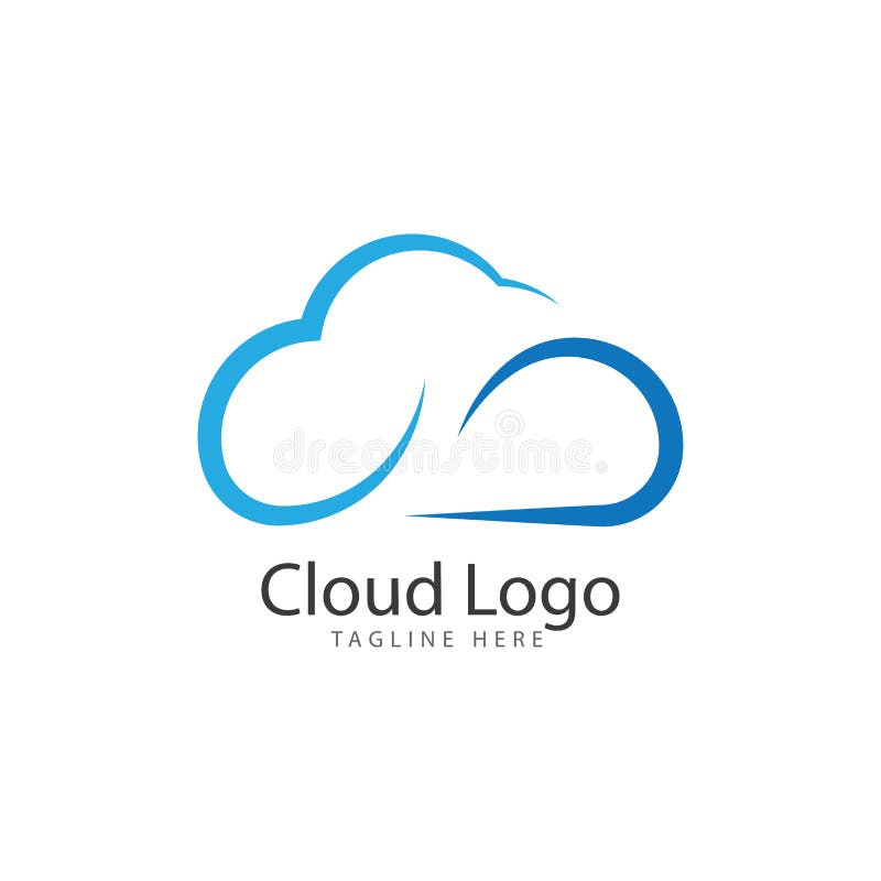 Cloud Logo Vector Icon Template. Stock Vector - Illustration of ...