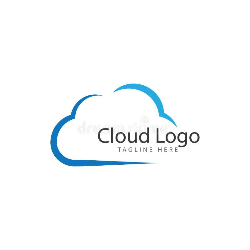 Cloud Logo Vector Icon Template. Stock Vector - Illustration of digital ...