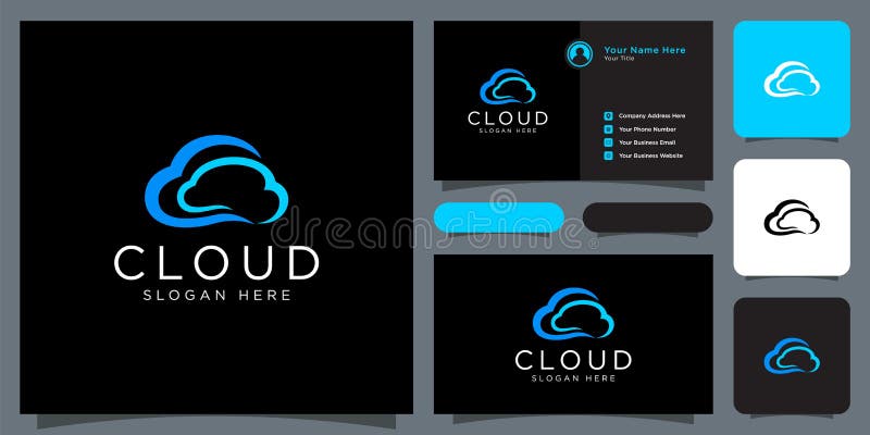 Cloud Logo Vector Template Design Stock Vector - Illustration of ...