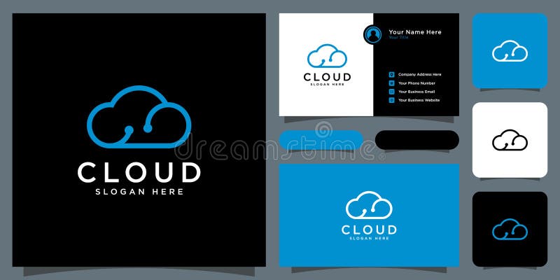 Cloud Logo Vector Template Design Stock Vector - Illustration of icon ...