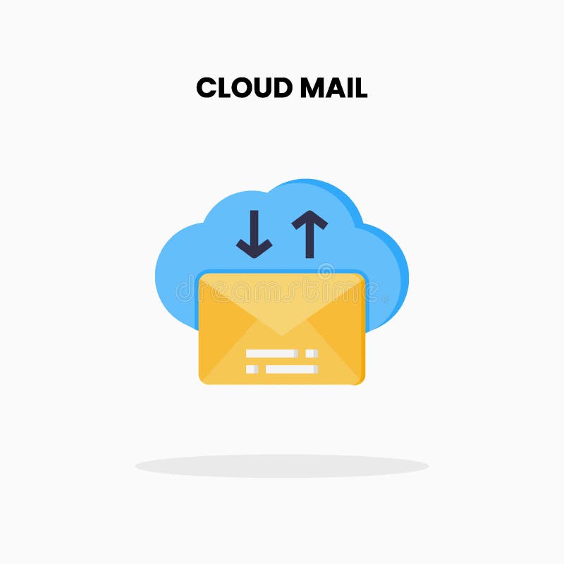 Cloud Mail flat icon. stock vector. Illustration of connection - 262235764