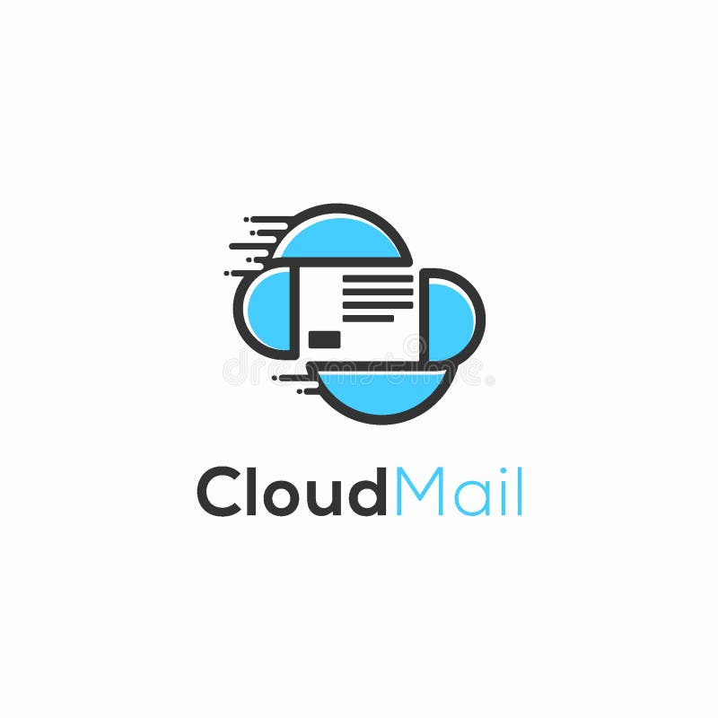 Cloud Mail Logo Design Concept Stock Illustration - Illustration of ...