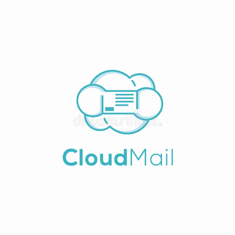 Cloud Mail Logo Design Concept Stock Illustration - Illustration of ...