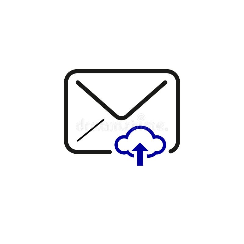 Cloud Mail Server Icon . Cloud Server Hosting for Email. Online Message ...