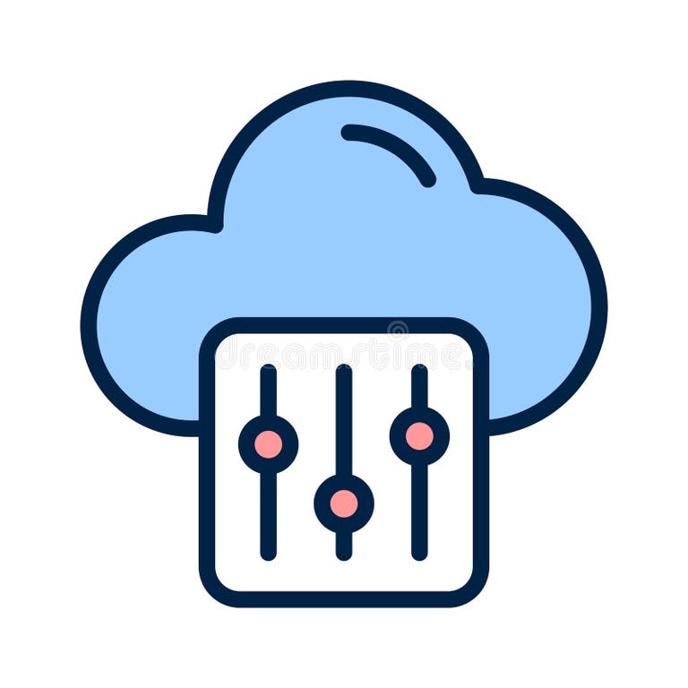 Cloud Maintenance, Icon of Cloud Setting, Cloud Management Stock Vector - Illustration of ...