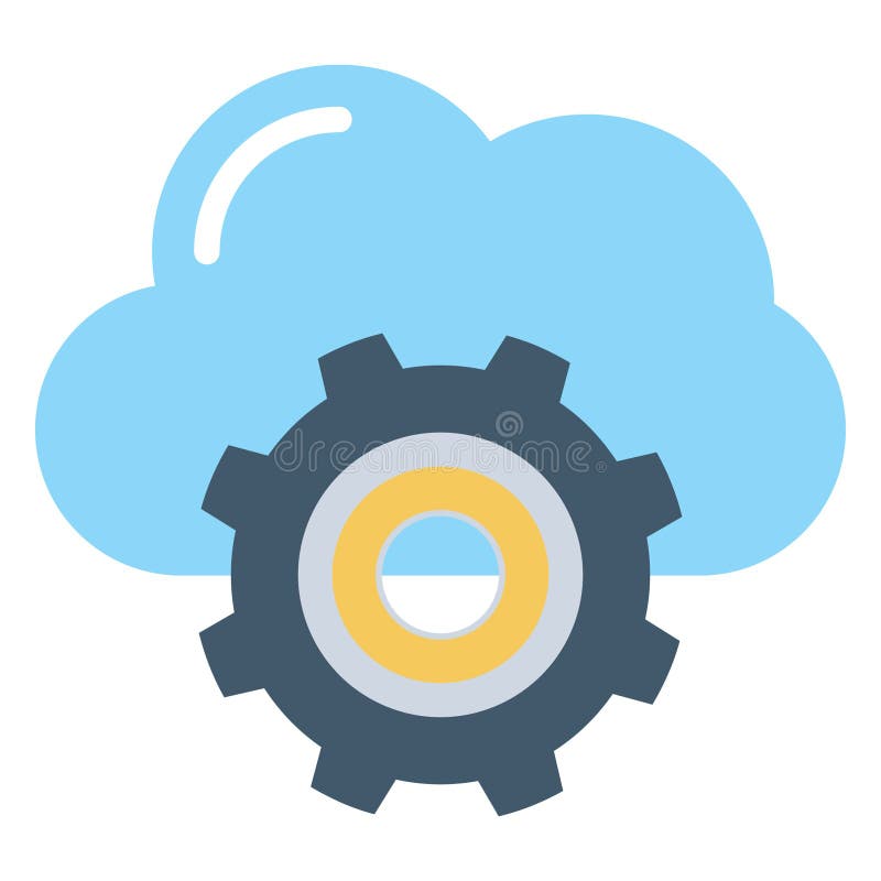 Cloud Maintenance Isolated Vector Illustration Icon Editable Stock ...