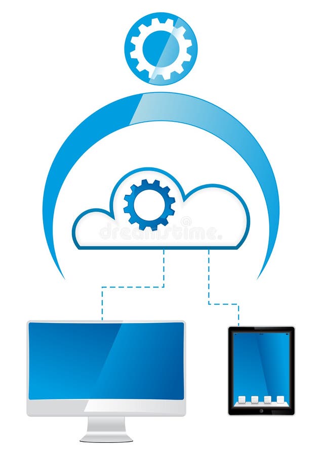 Cloud man stock vector. Illustration of info, glogo, circle - 29505734