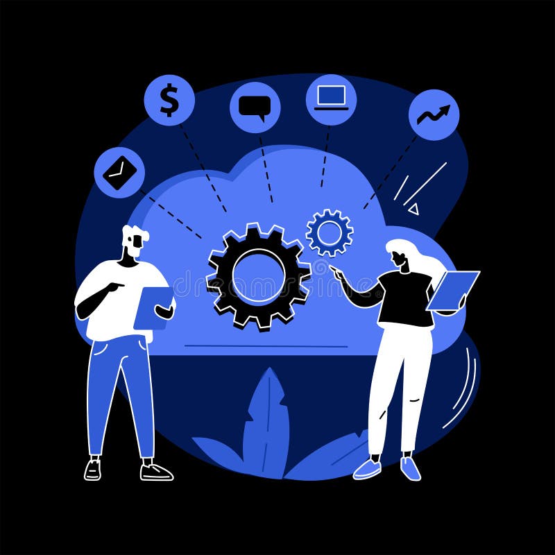 Cloud Management stock illustration. Illustration of collaboration ...