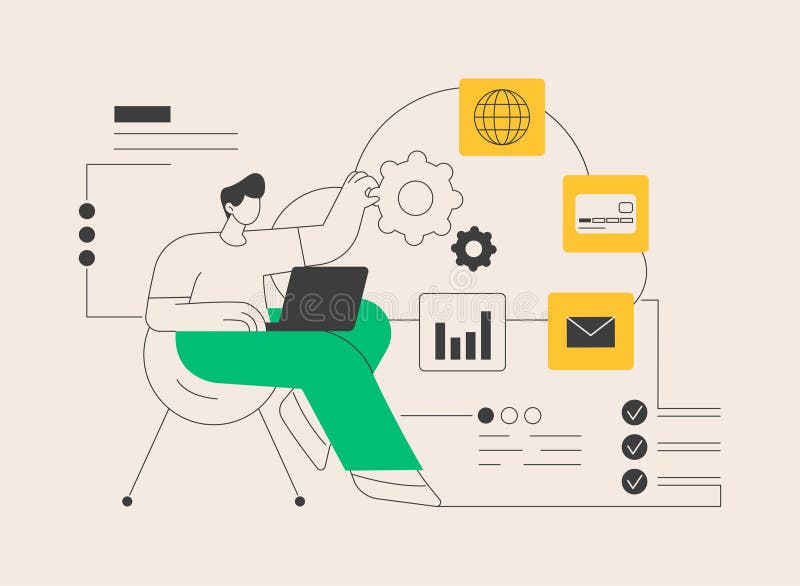 Cloud Management Abstract Concept Vector Illustration. Stock Vector ...