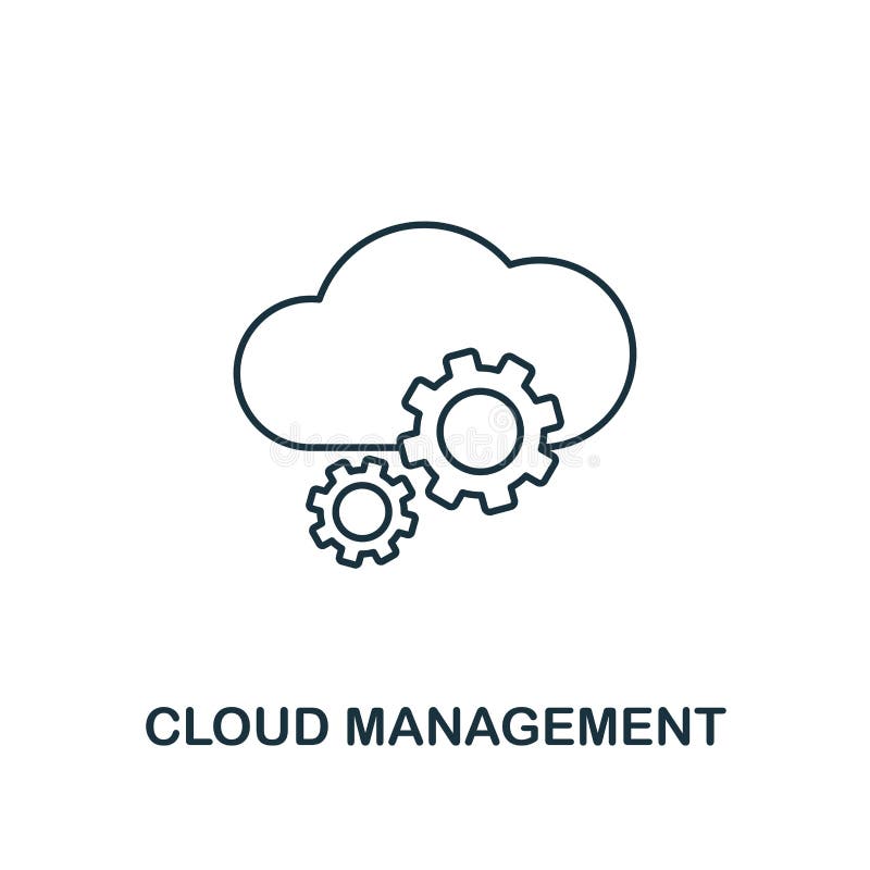 Cloud Management Outline Icon. Thin Line Style from Big Data Icons ...