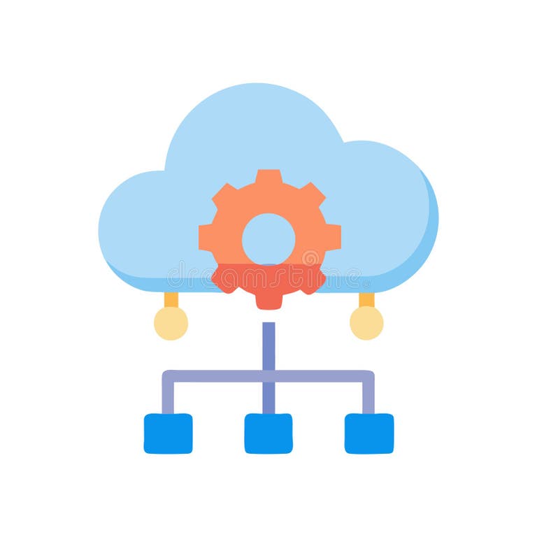 Cloud Management Technology Icon Stock Vector - Illustration of design ...