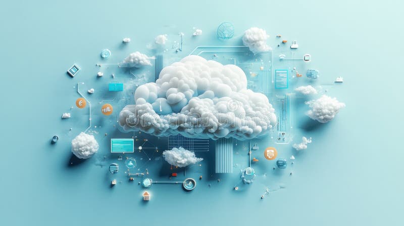 Cloud Many Different Icons Symbols Stock Photos - Free & Royalty-Free ...