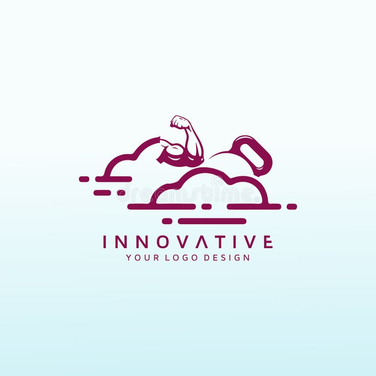 Cloud Media Encoding Systems Fitness Logo Stock Vector - Illustration ...