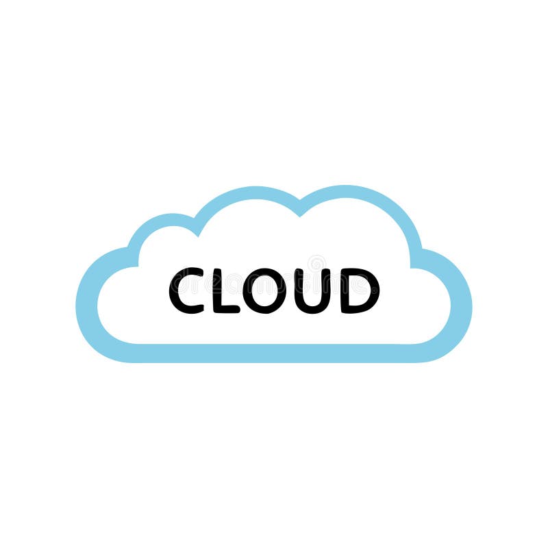 Cloud Message Icon for Communication Stock Vector - Illustration of ...