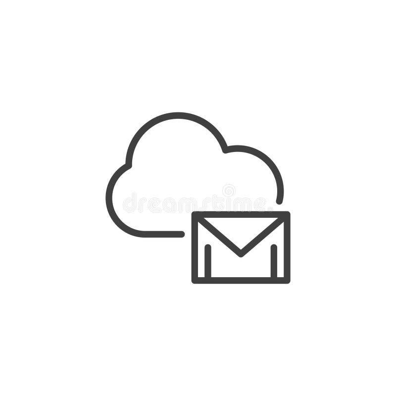 Cloud message line icon stock vector. Illustration of sign - 278378614