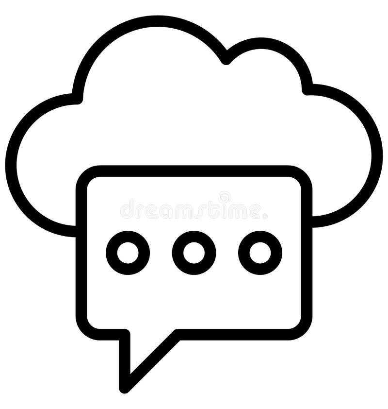 Cloud messaging sent icon stock vector. Illustration of pictogram ...