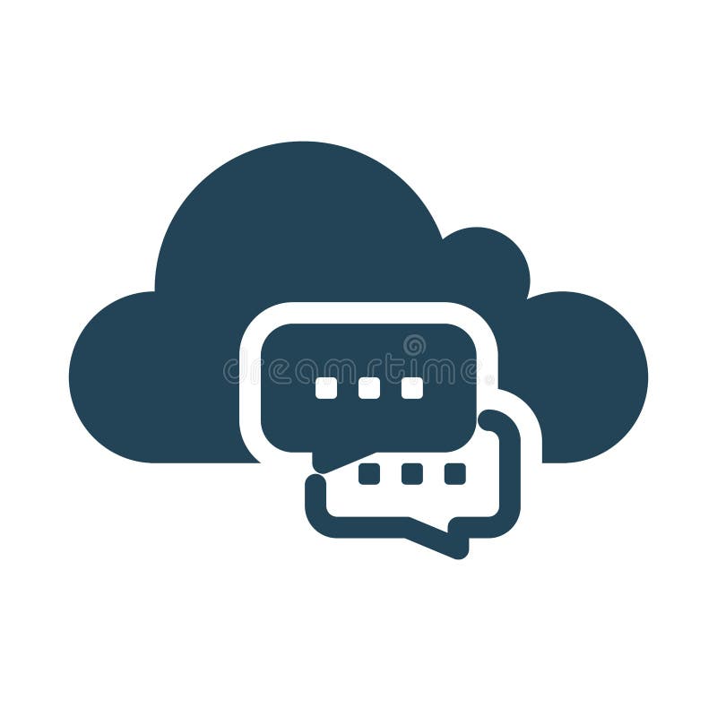 Cloud Messenger. Cloud Computing Icon. Stock Vector - Illustration of ...