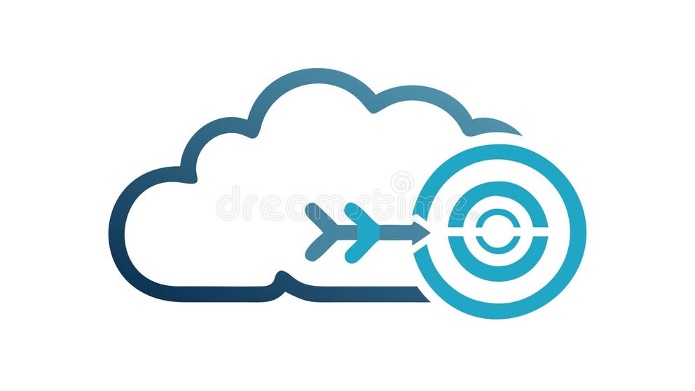 Cloud Migration Target Icon, Vector Design Generative AI Stock Vector ...