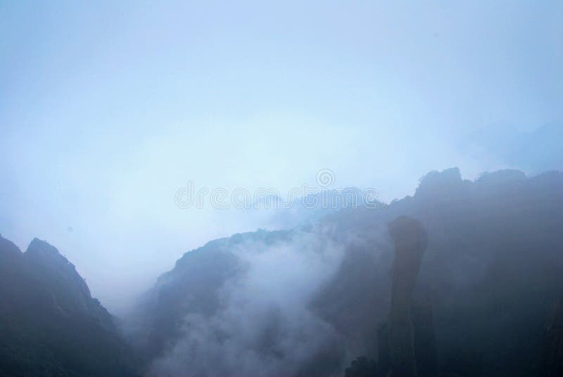 Blue Hills Under Blue Skies Stock Photo - Image of station, mist: 16293604