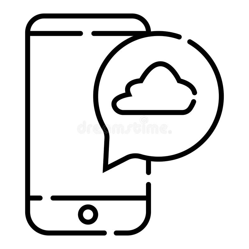 Cloud and Mobile phone stock vector. Illustration of future - 126520760