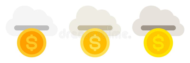 Cloud Money in Flat Style Isolated Stock Vector - Illustration of cash ...