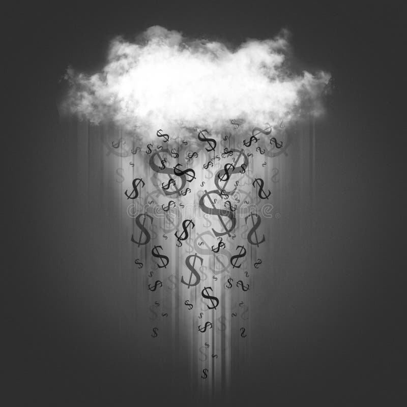 Cloud and money rain stock image. Image of cloud, dream - 51443577