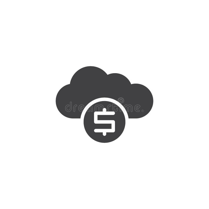 Cloud money outline icon stock vector. Illustration of cloud - 113819719
