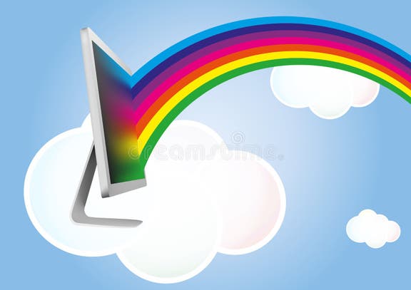 Cloud monitor stock vector. Illustration of business - 28717998