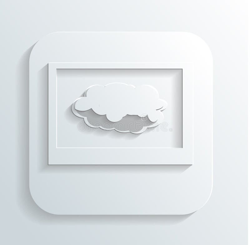 Cloud in the Monitor Icon Vector Stock Vector - Illustration of digital ...