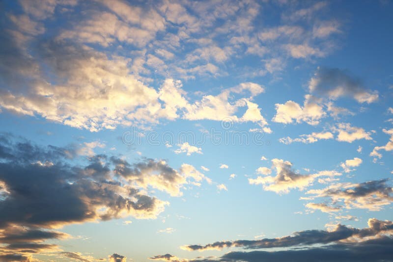 Cloud in the Morning on Blue Sky Stock Photo - Image of overcast ...