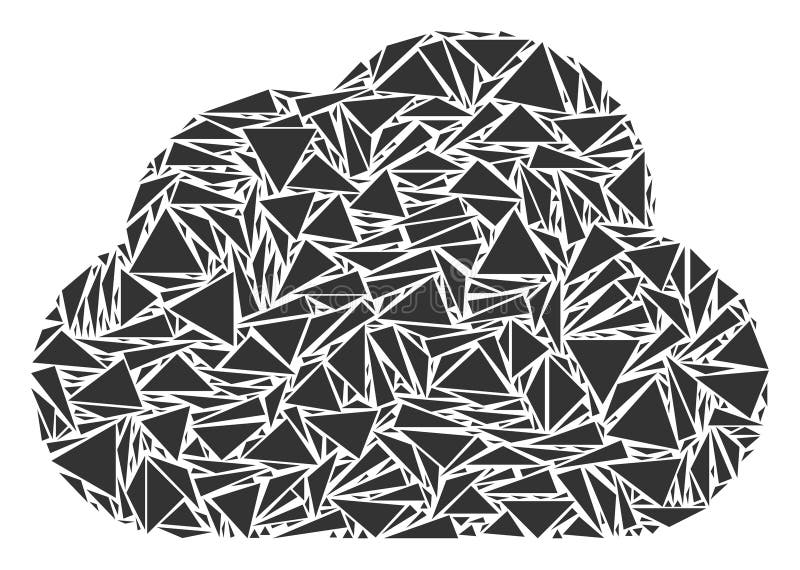 Cloud Collage of Triangles stock vector. Illustration of polygon ...