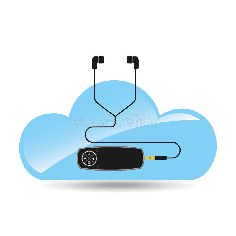 Cloud Music Concept Mp3 Technology Stock Vector - Illustration of ...